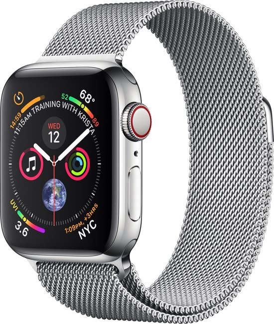 Apple Watch Series 4 GPS + mobiele, 40 mm roestvrijstalen kast met ...