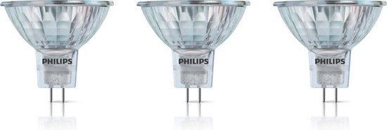 Philips Halogeenlamp - 35W - 12V - GU5.3 Fitting - 3 stuks | bol.com