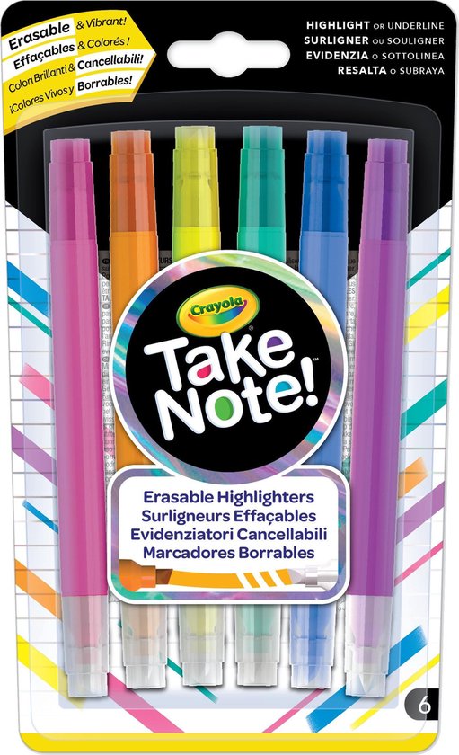 Crayola, prenez note! Marqueurs effaçables 6pcs. | bol.com