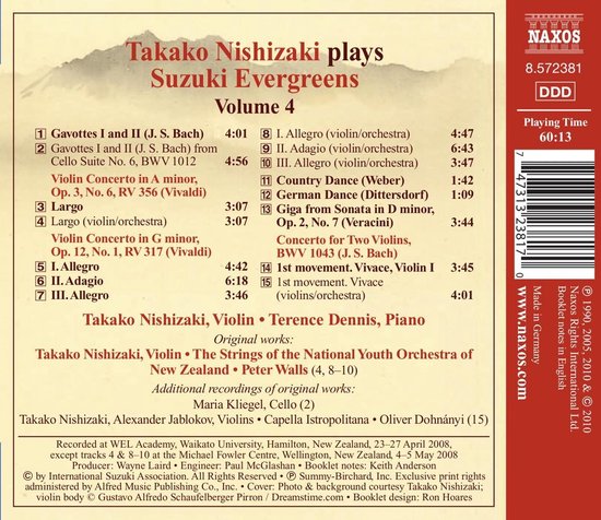 Takako Nishizaki, Terence Dennis, N - Suzuki Evergreens Volume 4 (CD ...