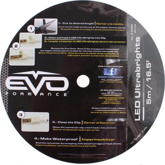 Evo Formance Led-strip Flexibel 12 Volt 500 Cm Op Rol Wit | bol.com