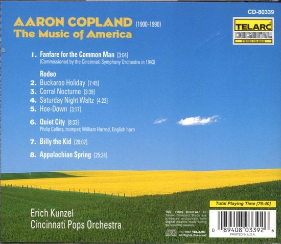 Copland - The Music of America / Kunzel, Cincinnati Pops, Cincinnati ...