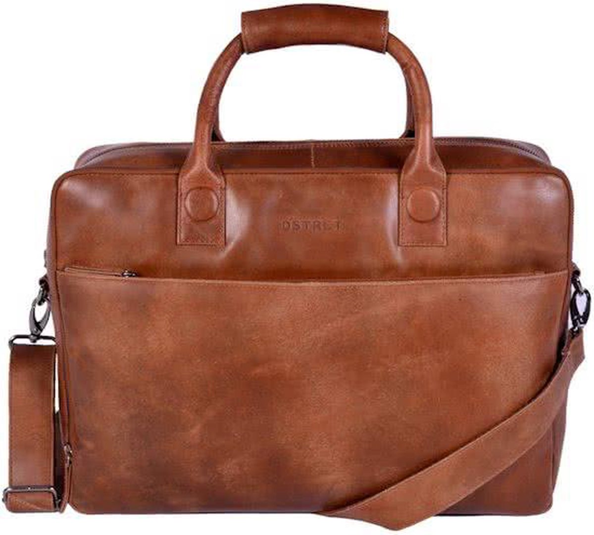 DSTRCT Leren Laptoptas 17 inch Cognac | bol.com