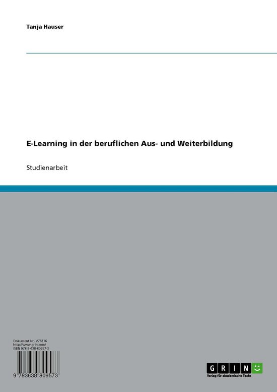 E-Learning in der beruflichen Aus- und Weiterbildung (ebook), Tanja ...