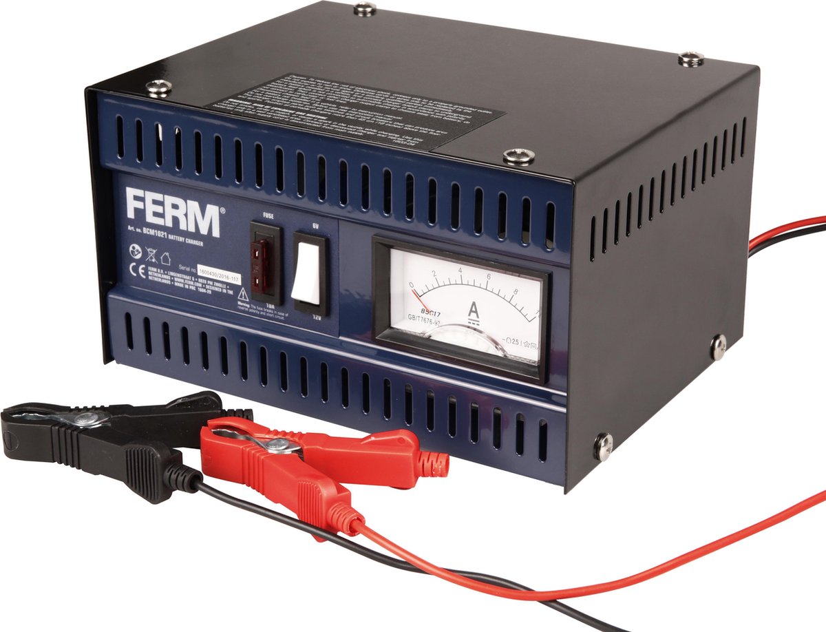 bol.com | FERM Acculader – 6V/12V – Max. 75Ah