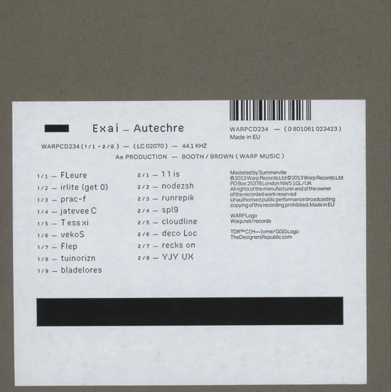 Exai, Autechre | CD (album) | Muziek | bol.com