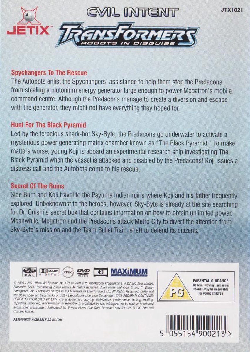 Transformers - Evil Intent [DVD], Transformers, (Dvd) | Dvd's | bol.com