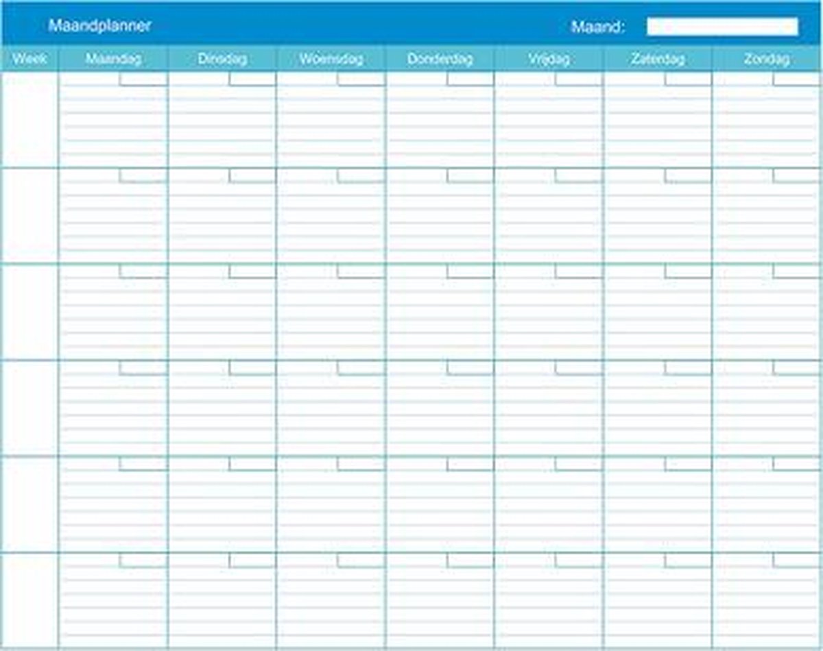Maandplanner - 90x120cm | bol.com