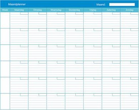 Maandplanner - 90x120cm | bol