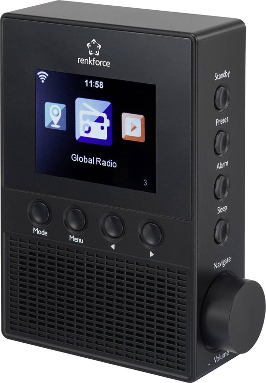 Renkforce RF-IR-PSOCKET1 Internet Stopcontactradio Internetradio Zwart ...