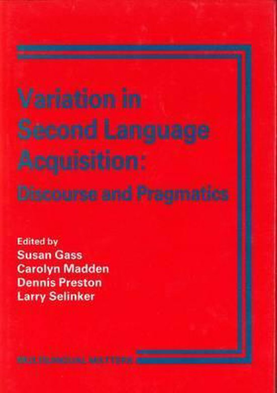 Variation in Second Language Acquisition | 9781853590252 | Susan Gass | Boeken | bol