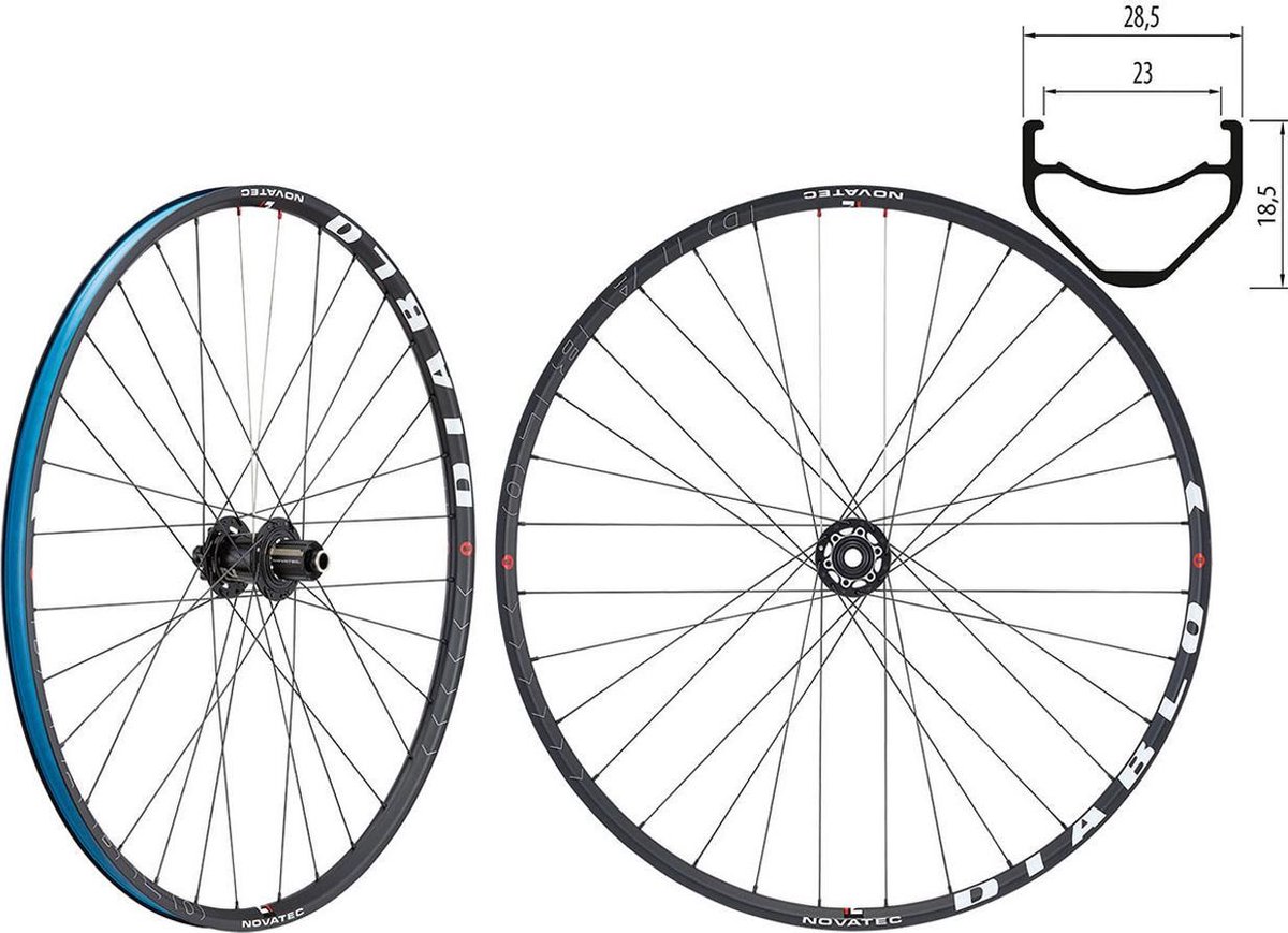 Novatec Diablo Disc wiel 27,5" 10s zwart | bol.com