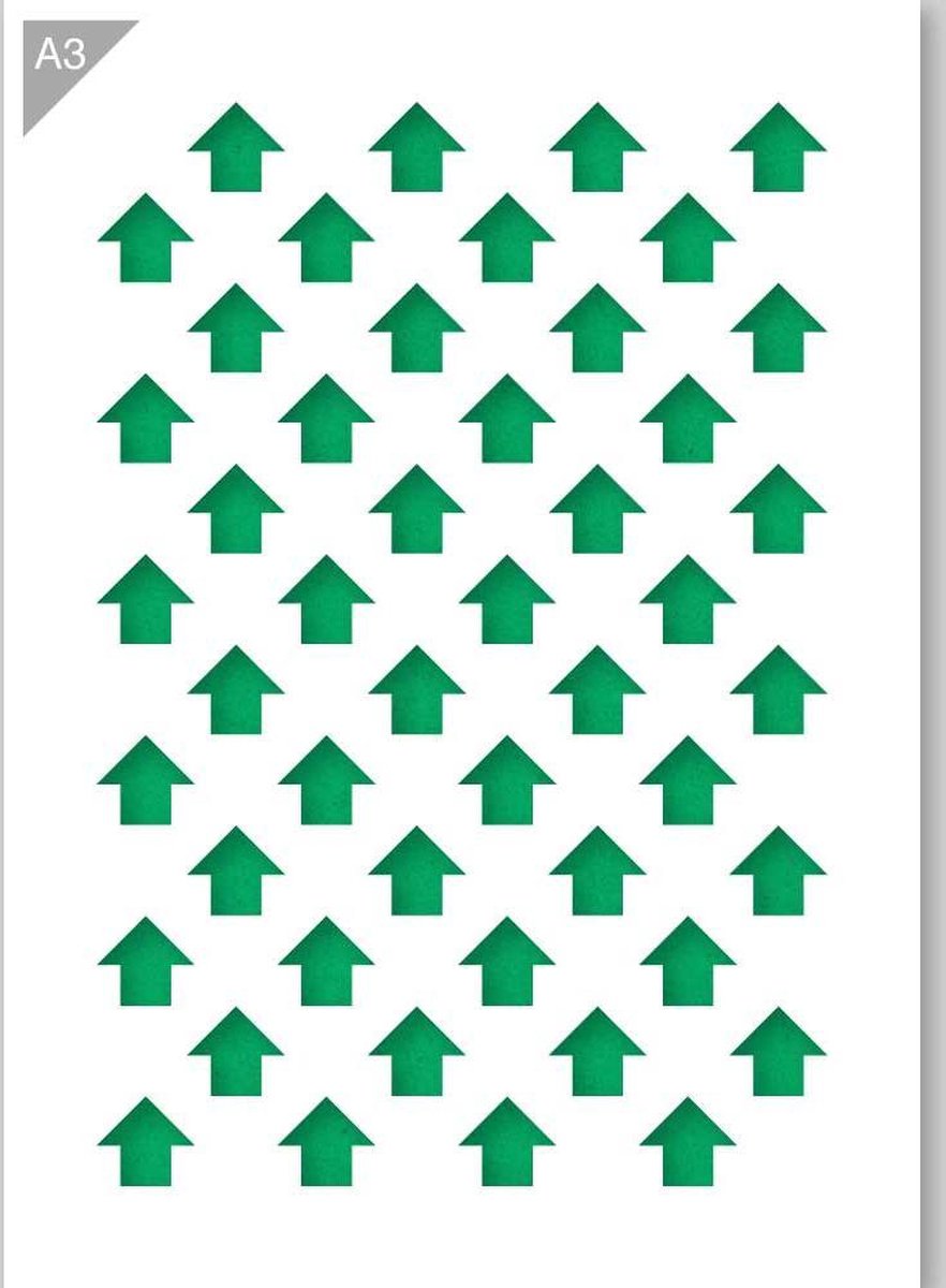 Gabarit de motif de flèches QBIX Plastique format A3 - Découpe 20 cm de ...