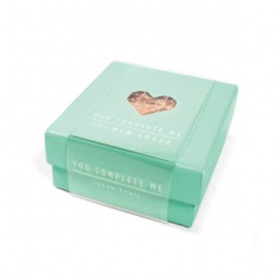 Houten Hart Puzzel - Mint Groen - Luckies | bol.com