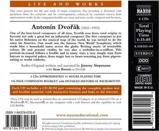 Various Artists - Antonin Dvorak Life And Works (CD), Sean Barrett ...