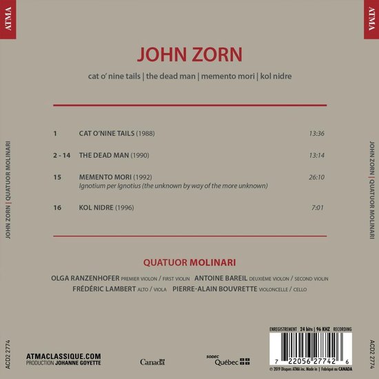 John Zorn, Molinari Quartet | Muziek | bol