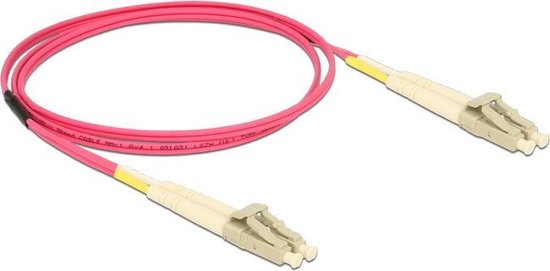 DeLOCK LC Duplex Optical Fiber Patch kabel - Multi Mode OM4 - 1 meter | bol