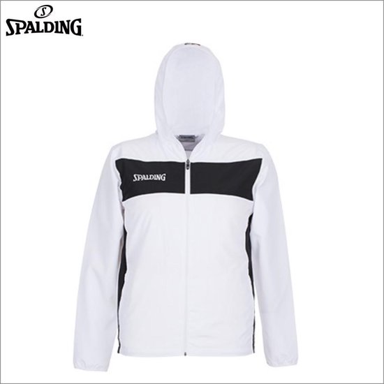 Spalding Evolution Woven Jacket - maat S - wit/zwart | bol.com