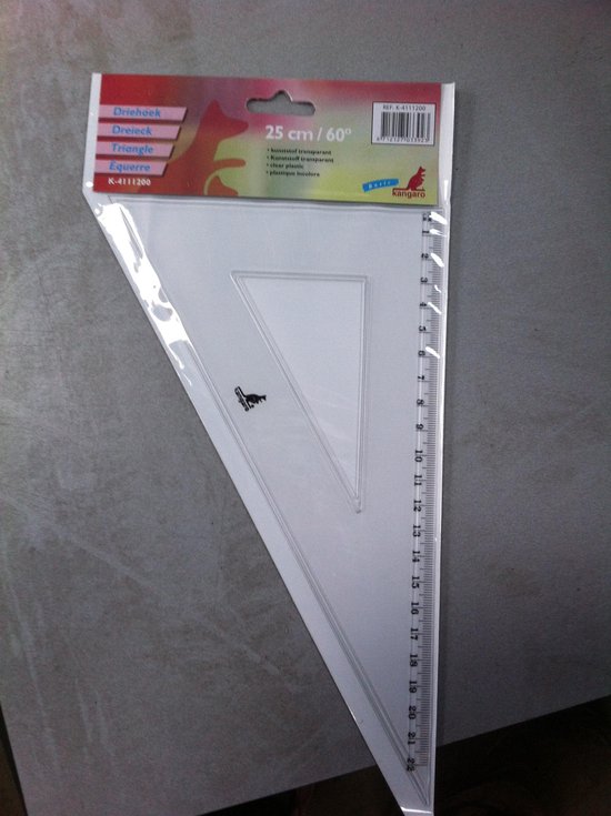 Geodriehoek 25 cm 60 graden | bol