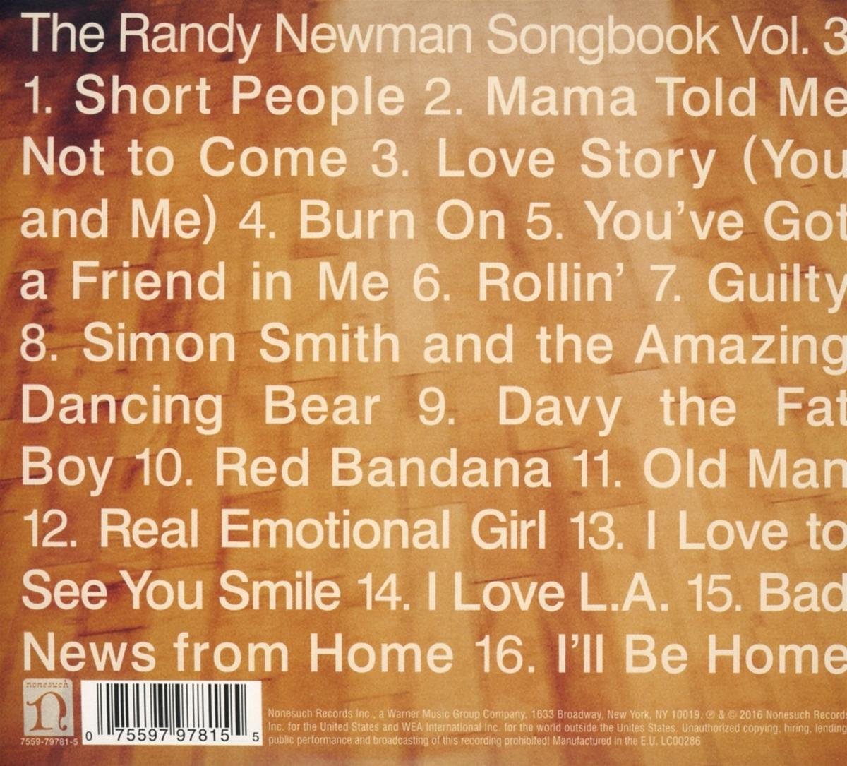 Randy Newman Songbook, Vol. 3, Randy Newman | CD (album) | Muziek | bol.com