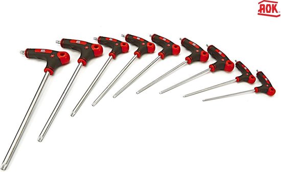 AOK 9 Delige Professionele T-Greep Inbusset Torx | bol.com