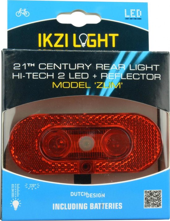 Ikzi Light Achterlicht Zlim Led Zwart | bol