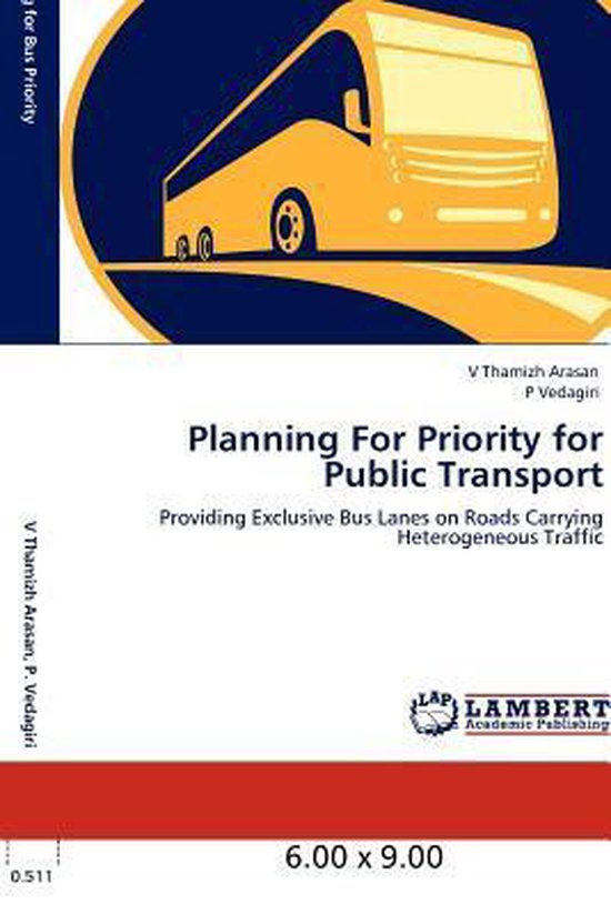 Planning for Priority for Public Transport | 9783848409945 | V. Thamizh ...