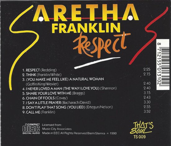 Aretha Franklin - Respect, Aretha Franklin | CD (album) | Muziek | bol