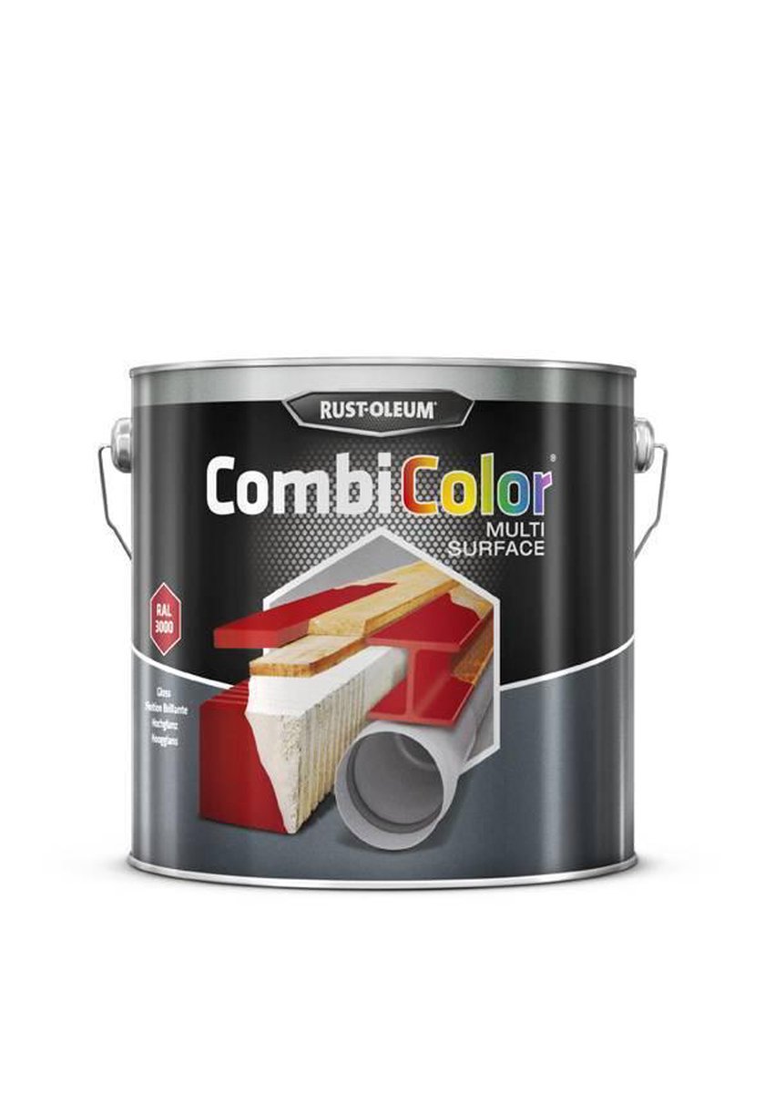 Rust-Oleum CombiColor Multi-Surface Mat 2,5 Liter Mat Zwart | bol