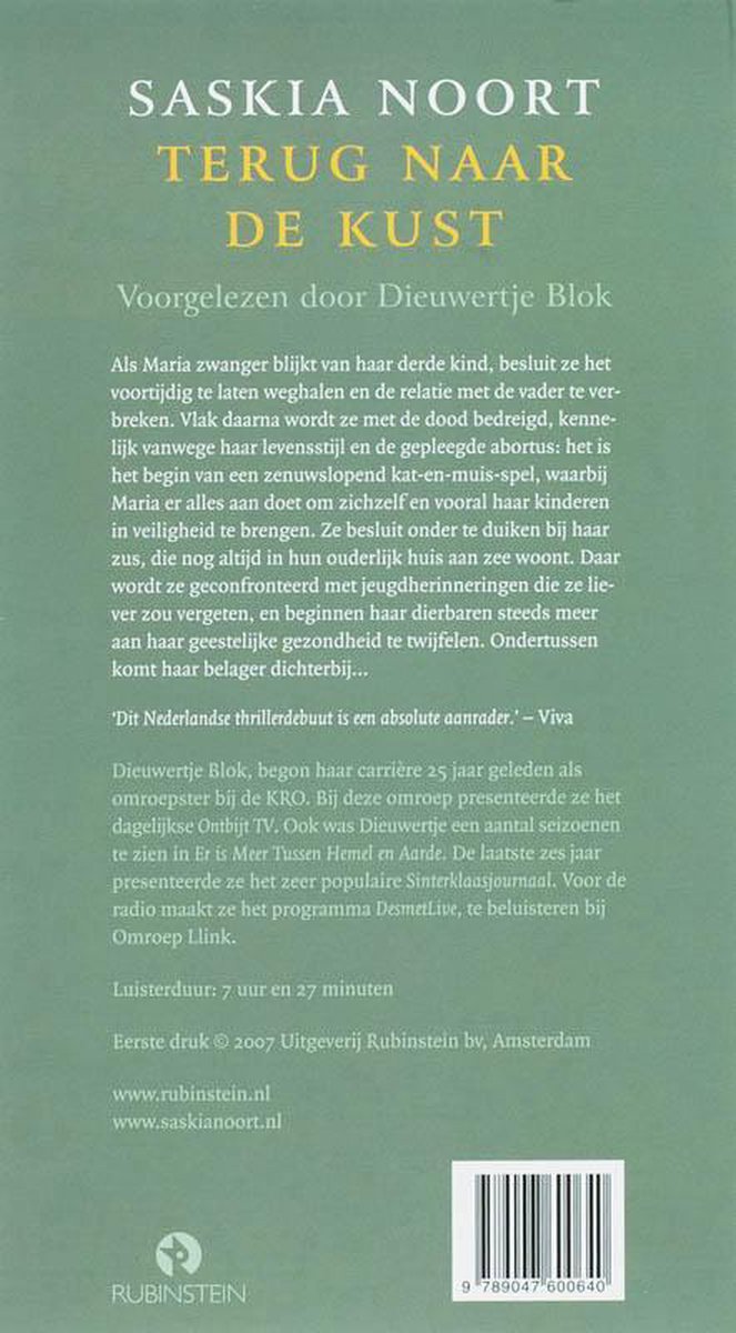 Terug naar de kust, 8 CD'S, Saskia Noort | 9789047600640 | Boeken | bol