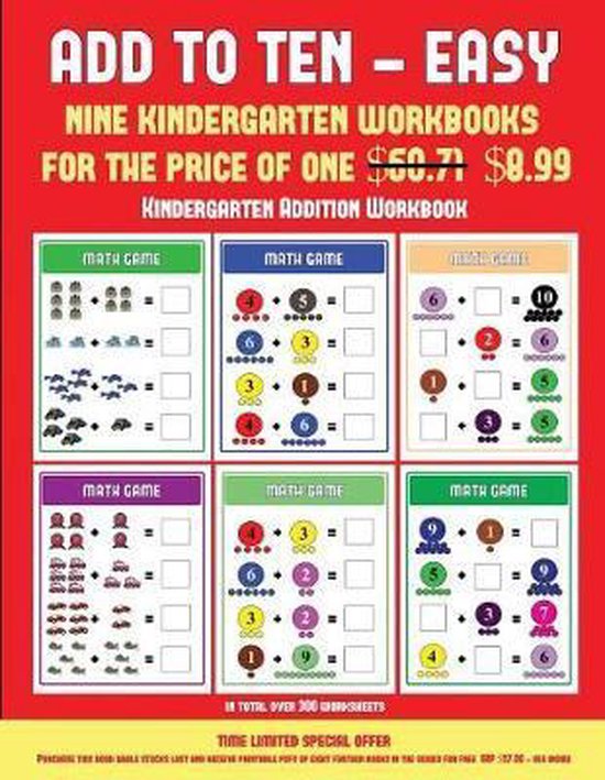 Kindergarten Addition Workbook- Kindergarten Addition Workbook (Add to ...