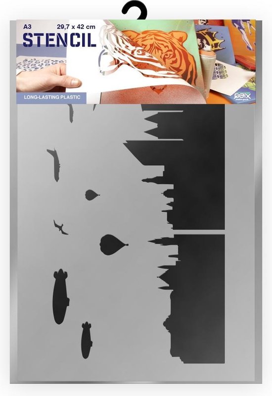 Den Haag skyline sjabloon - Kunststof A3 stencil - Kindvriendelijk ...