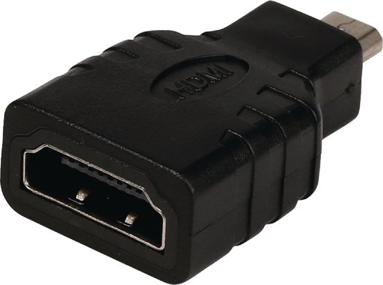 HDMI-adapter HDMI micro-connector - HDMI input zwart | bol.com