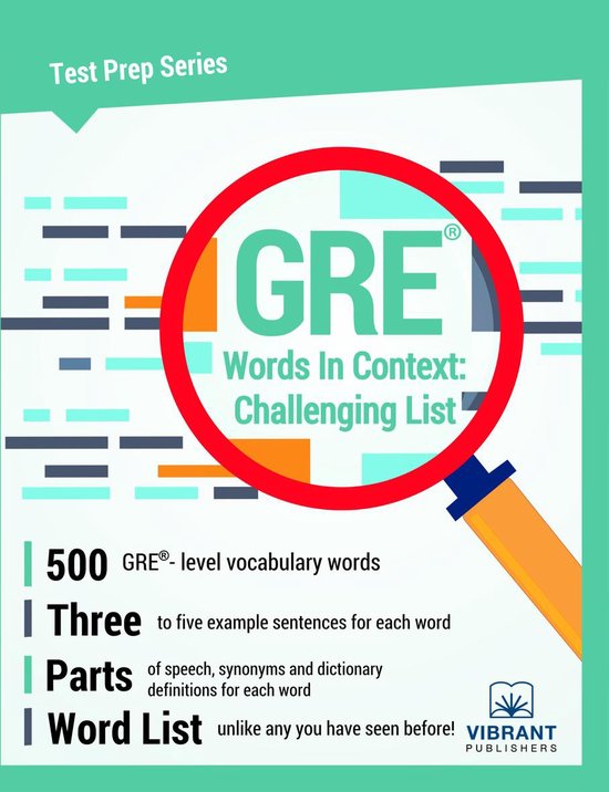 Test Prep Series - GRE Words In Context: Challenging List (ebook ...