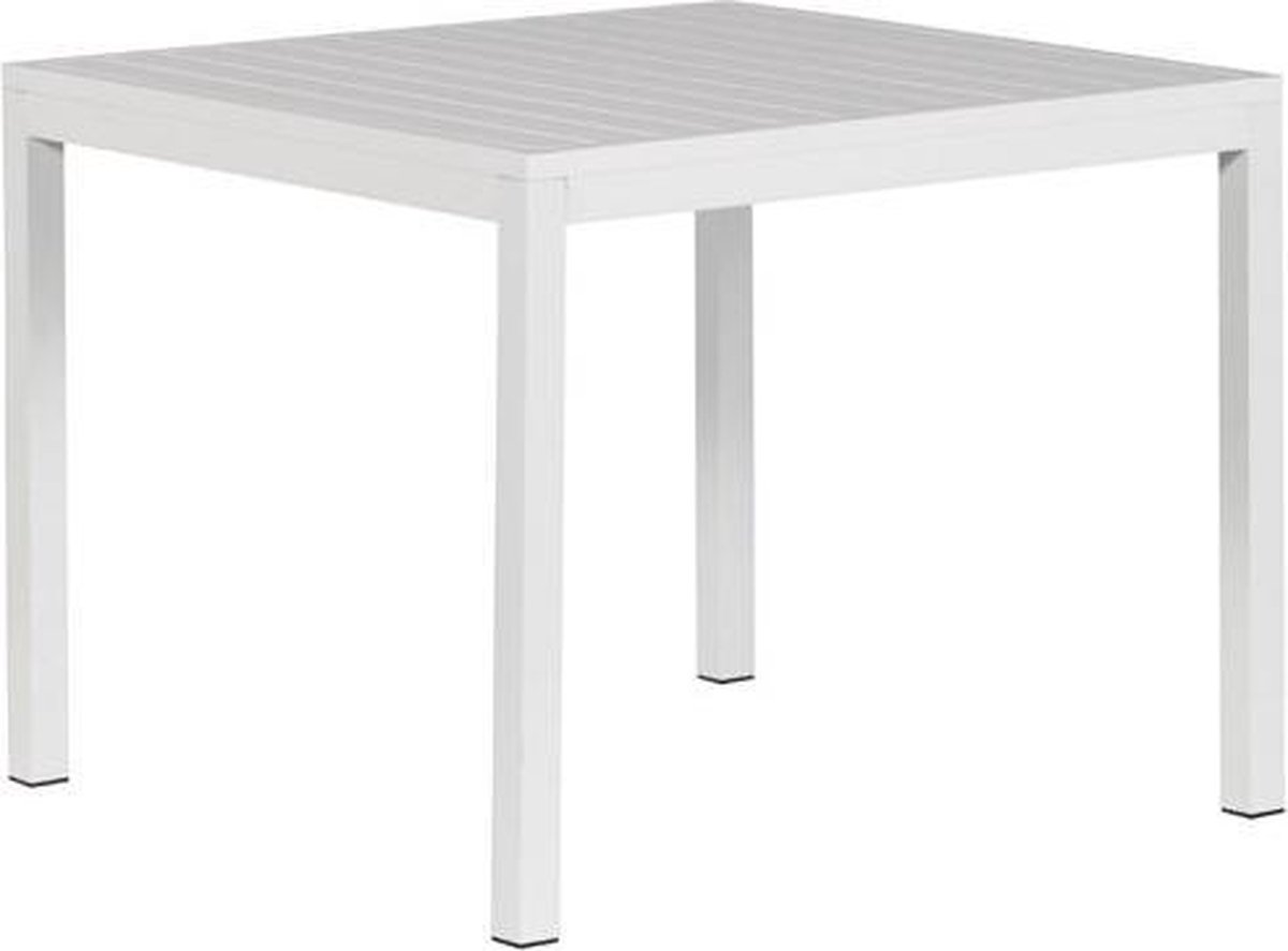 Exotan Tuintafel Venice - Aluminium - Wit - 74x90x90 | bol.com