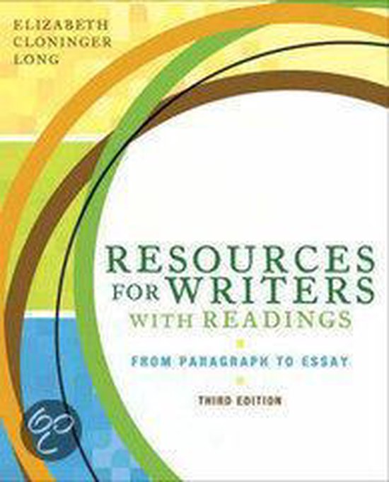 Resources For Writers With Readings, Elizabeth Cloninger Long ...