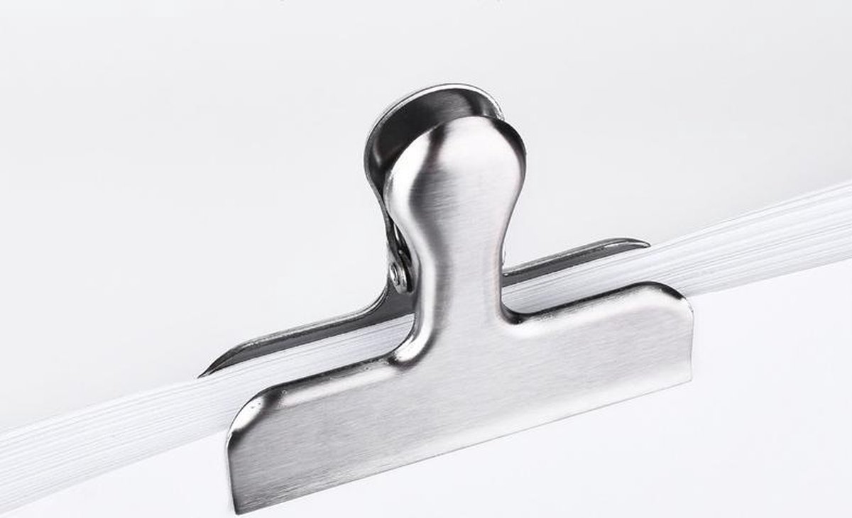 Elegante grote metalen clips, paperclips - 77 mm - zwart. 4 stuks ...