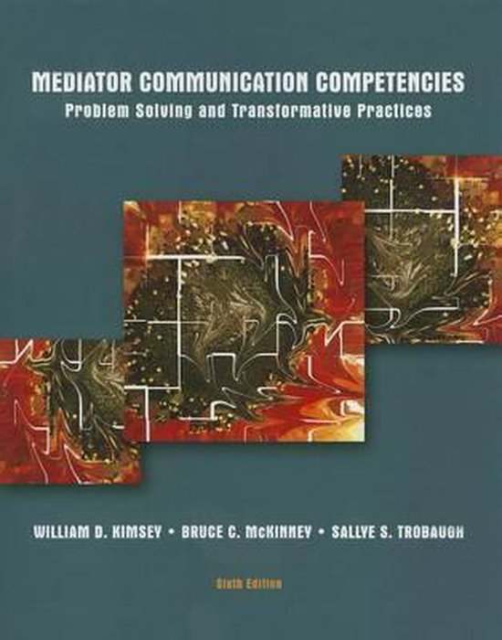 Mediator Communication Competencies | 9781269135818 | William D Kimsey ...