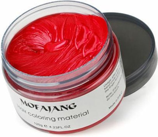 Rode Haarwax - Colored Hair Wax Red - Mofajang | bol.com