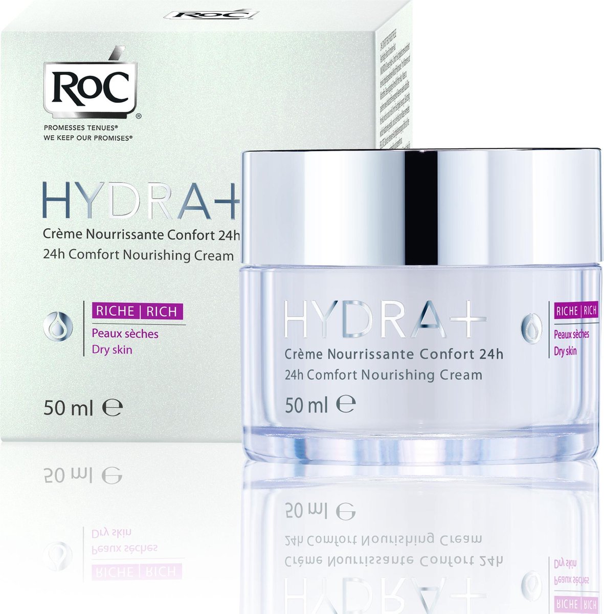 RoC HYDRA+ Voedende crème droge huid - 50 ml | bol