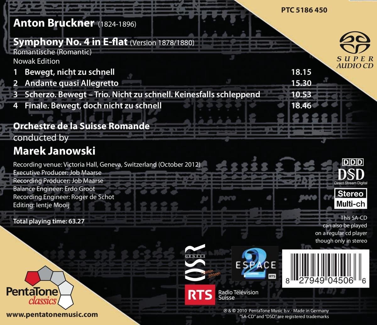 Marek Janowski - Anton Bruckner: Symphony No. 4 " Romantic " (Super ...