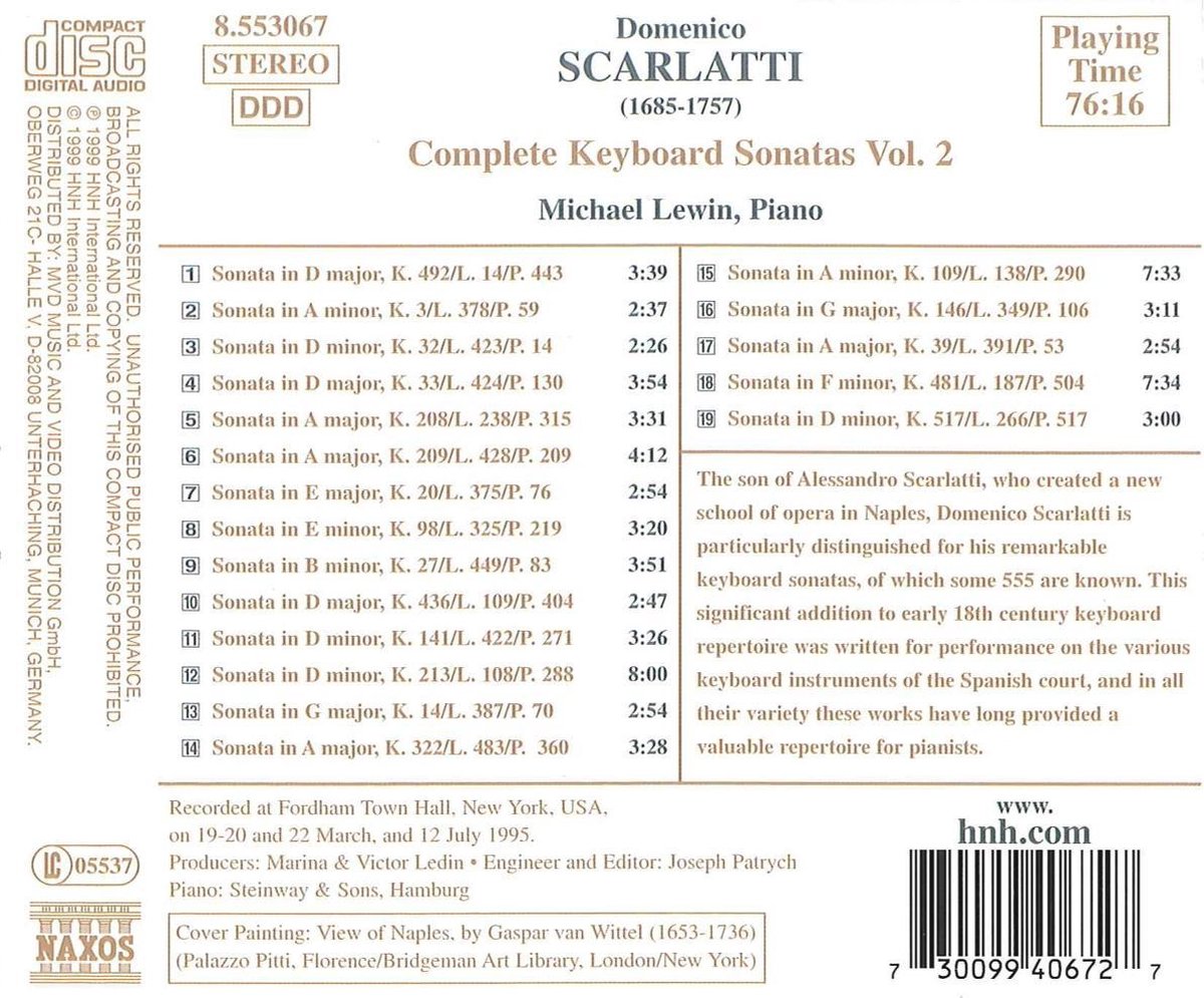 Michael Lewin - Keyboard Sonatas 2 (CD), D Scarlatti | Muziek | bol.com