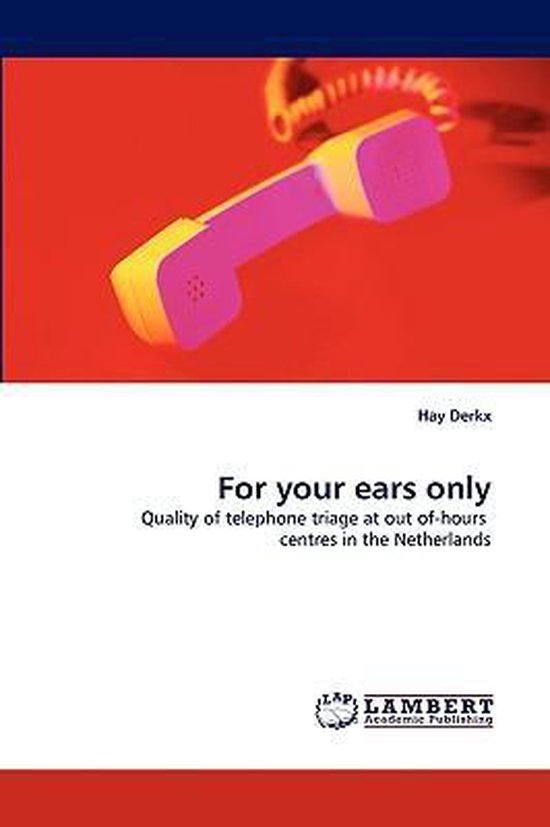 For your ears only | 9783838347233 | Hay Derkx | Boeken | bol