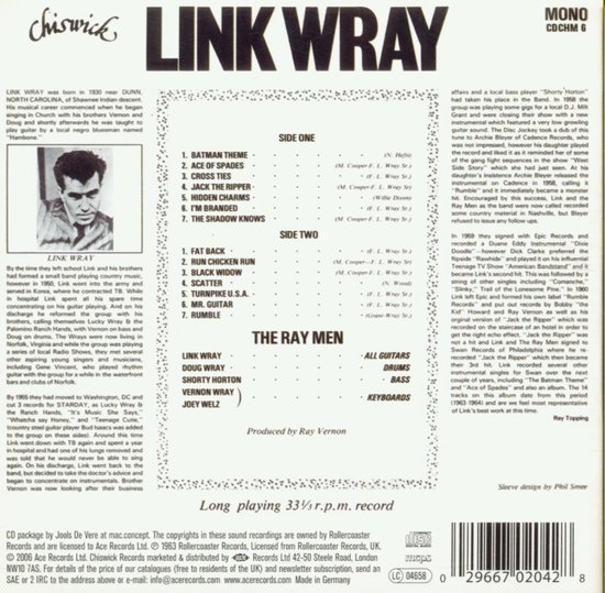 Early Recordings, Link Wray | CD (album) | Muziek | bol