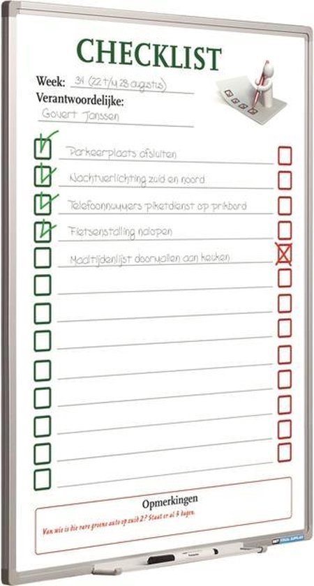 Planbord Checklist Engelstalig | bol.com