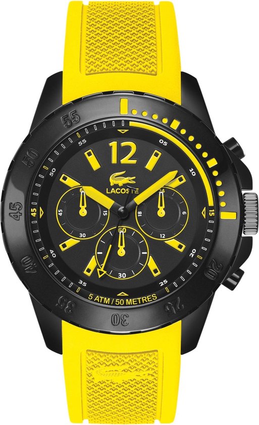 Lacoste horlogeband 2010739 / LC-75-1-29-2510 Rubber Geel 16mm | bol