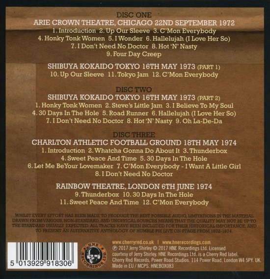 Official Bootleg Box Set Vol.1, Humble Pie | Muziek | bol.com