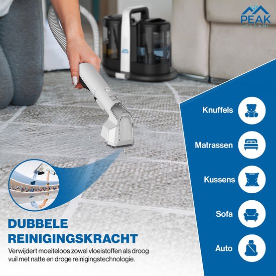 Peak Clean Tapijtreiniger - Meubelreiniger - Bank reinigen machine - 1 ...