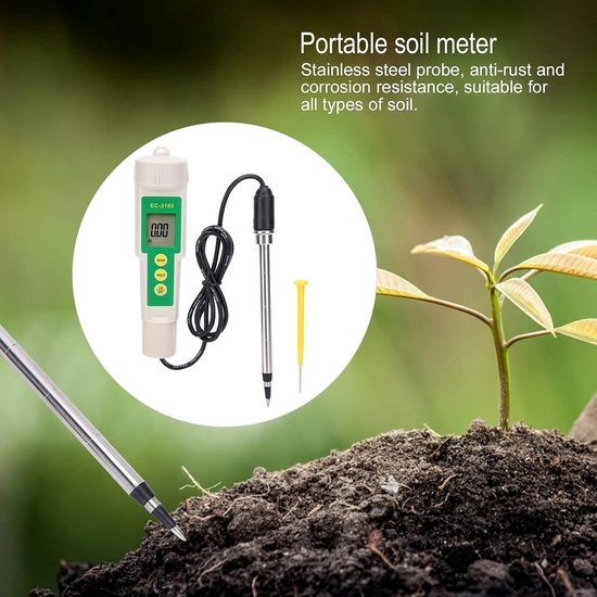 Soil Test Kit Good Stability EC-CF-TDS Meter Moisture Plant Agriculture ...
