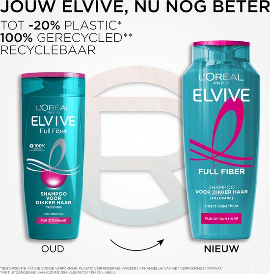 L'Oréal Paris Elvive Full Fiber Shampoo - Fijn/dun haar - Met Filloxane ...